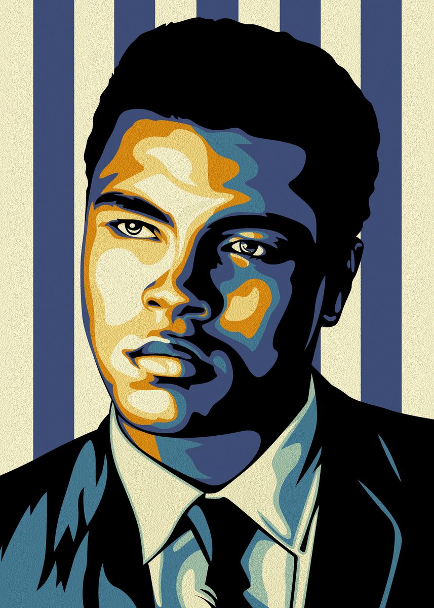 'Muhammad Ali ' Poster, picture, metal print, paint by Black Hole Art ...