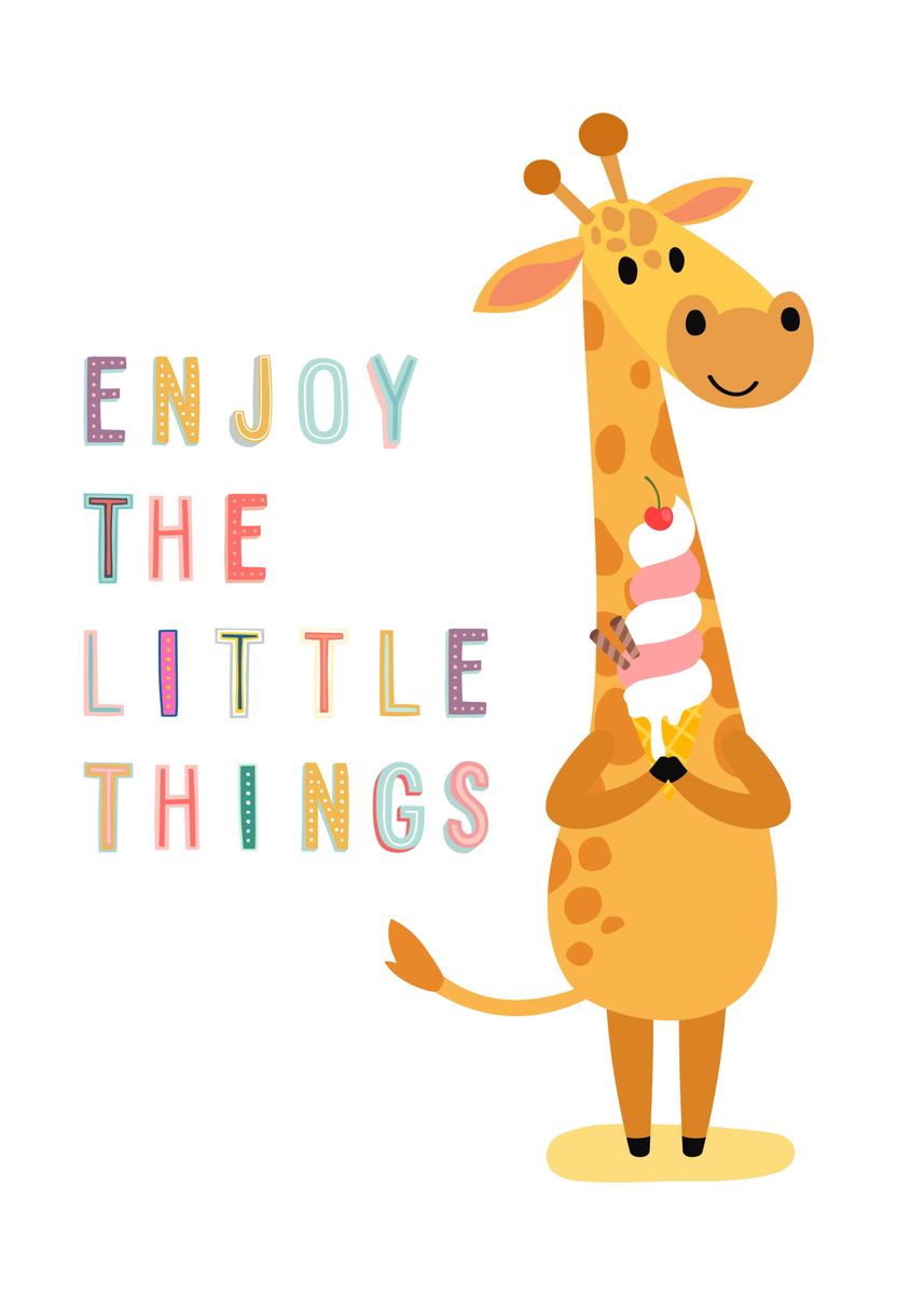 'Enjoy The Little Things' Poster, picture, metal print, paint by ...