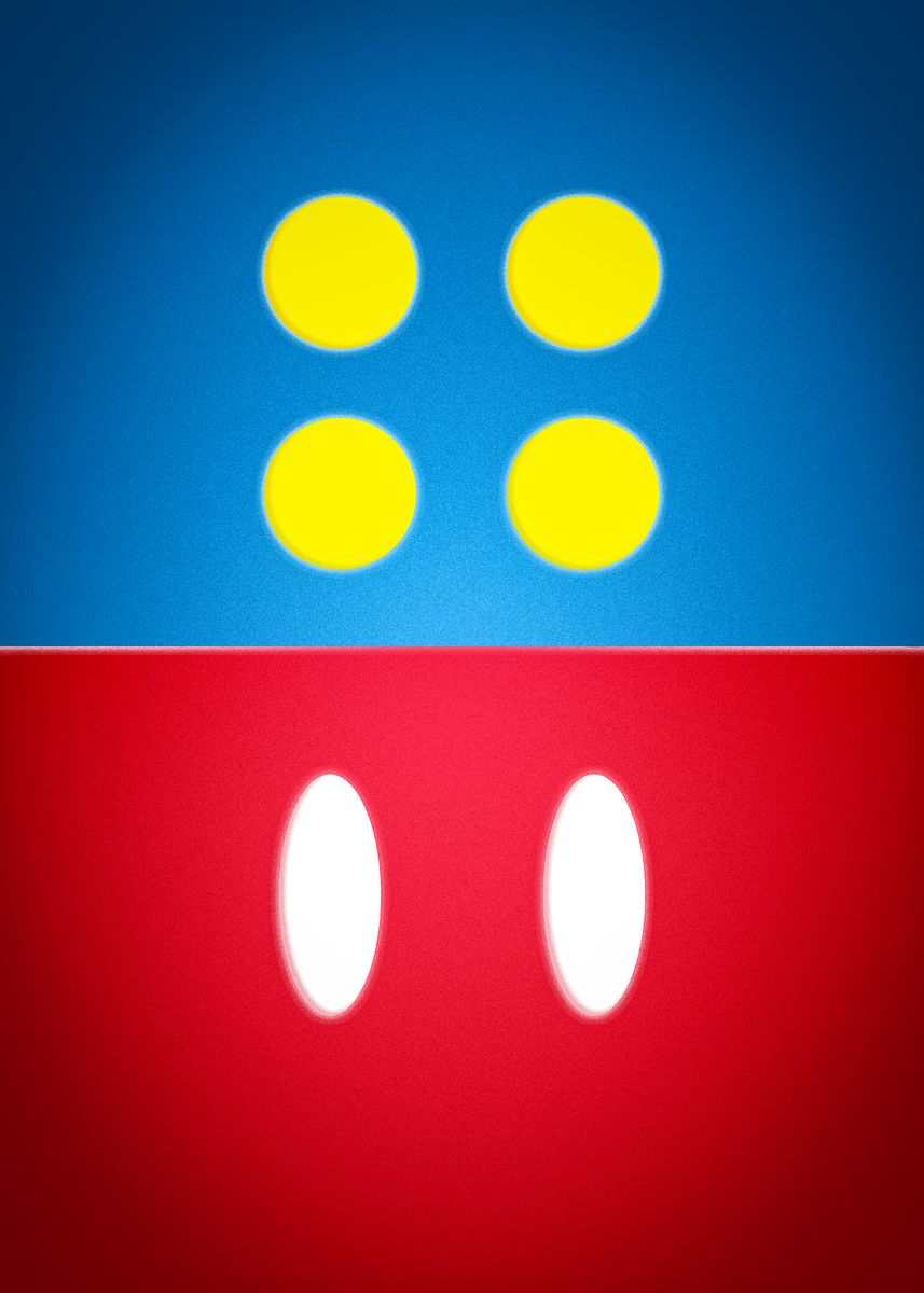 'Donald Mickey Buttons' Poster, picture, metal print, paint by Mickey ...