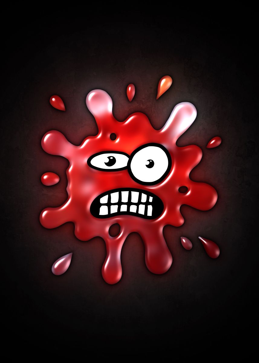 'Angry Slimey' Poster, picture, metal print, paint by SuRReal3D | Displate