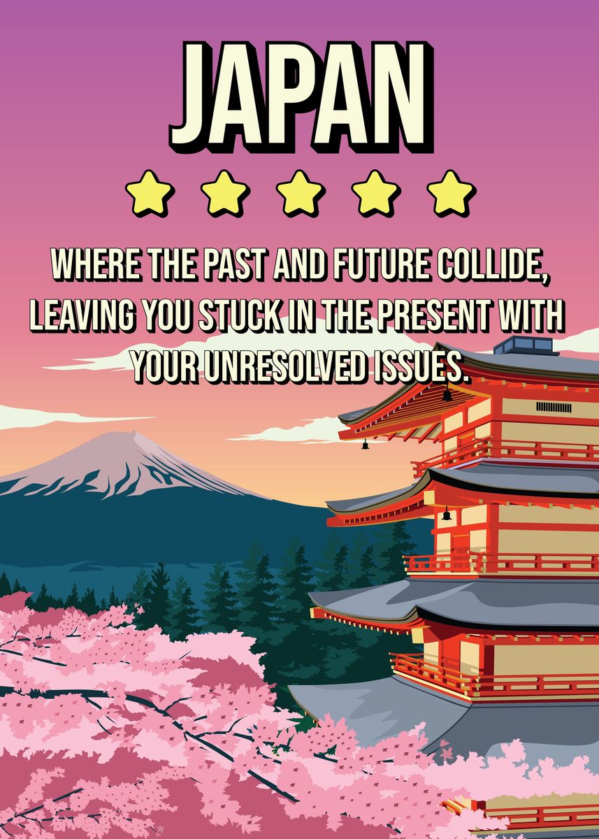 'Funny Japan Review Art' Poster, picture, metal print, paint by Jorn ...