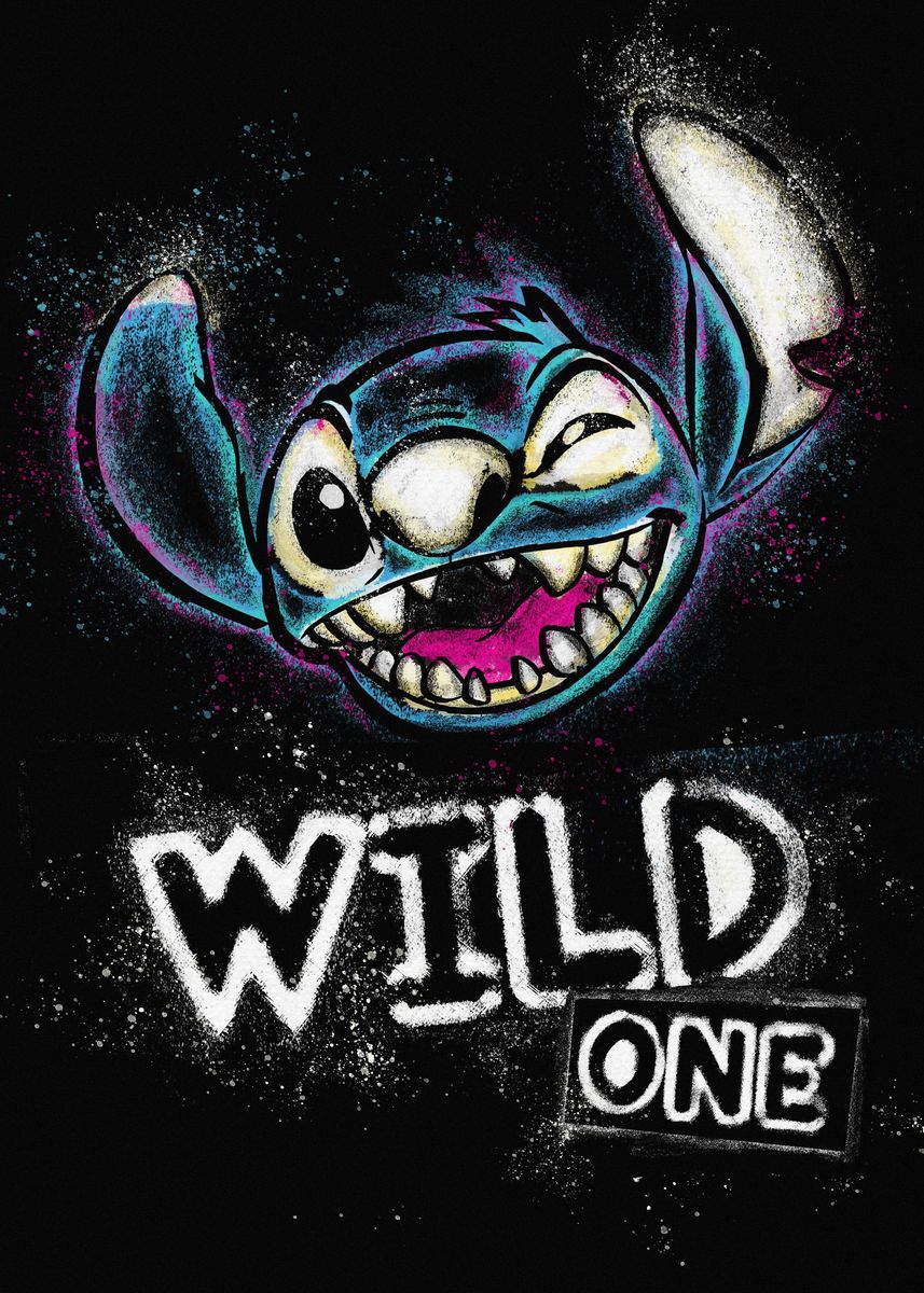 'Stitch Wild One' Poster, picture, metal print, paint by Disney Stitch ...