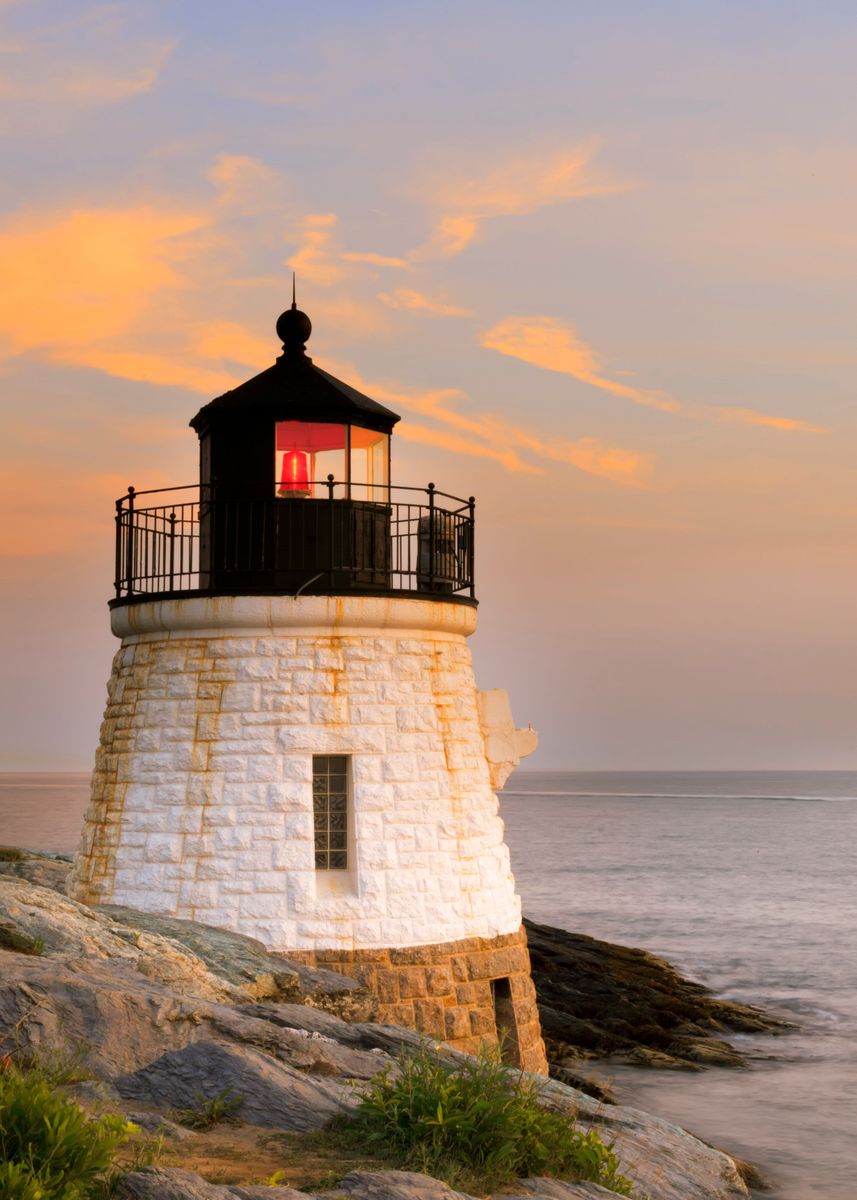 'Lighthouse at Sea Beach' Poster, picture, metal print, paint by Max ...