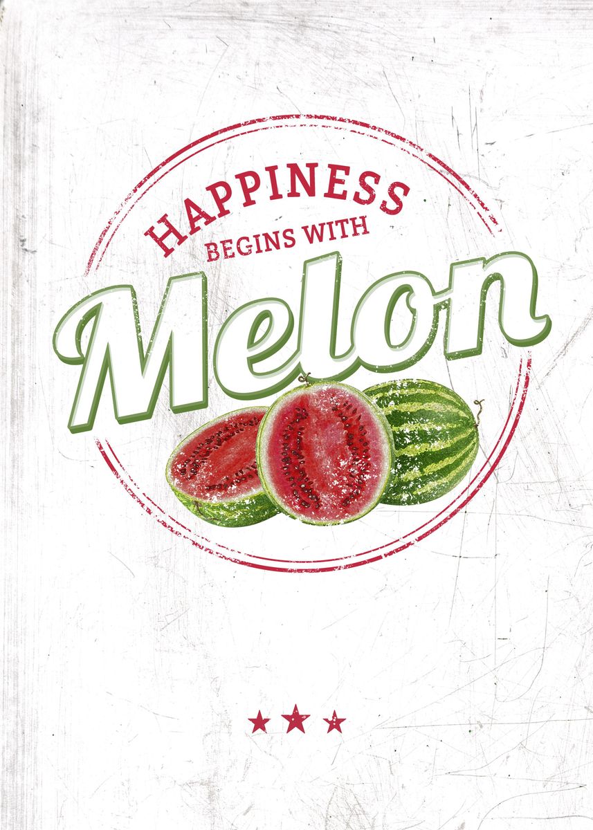 'Watermelon Or Melon Fruit' Poster, picture, metal print, paint by Nils ...