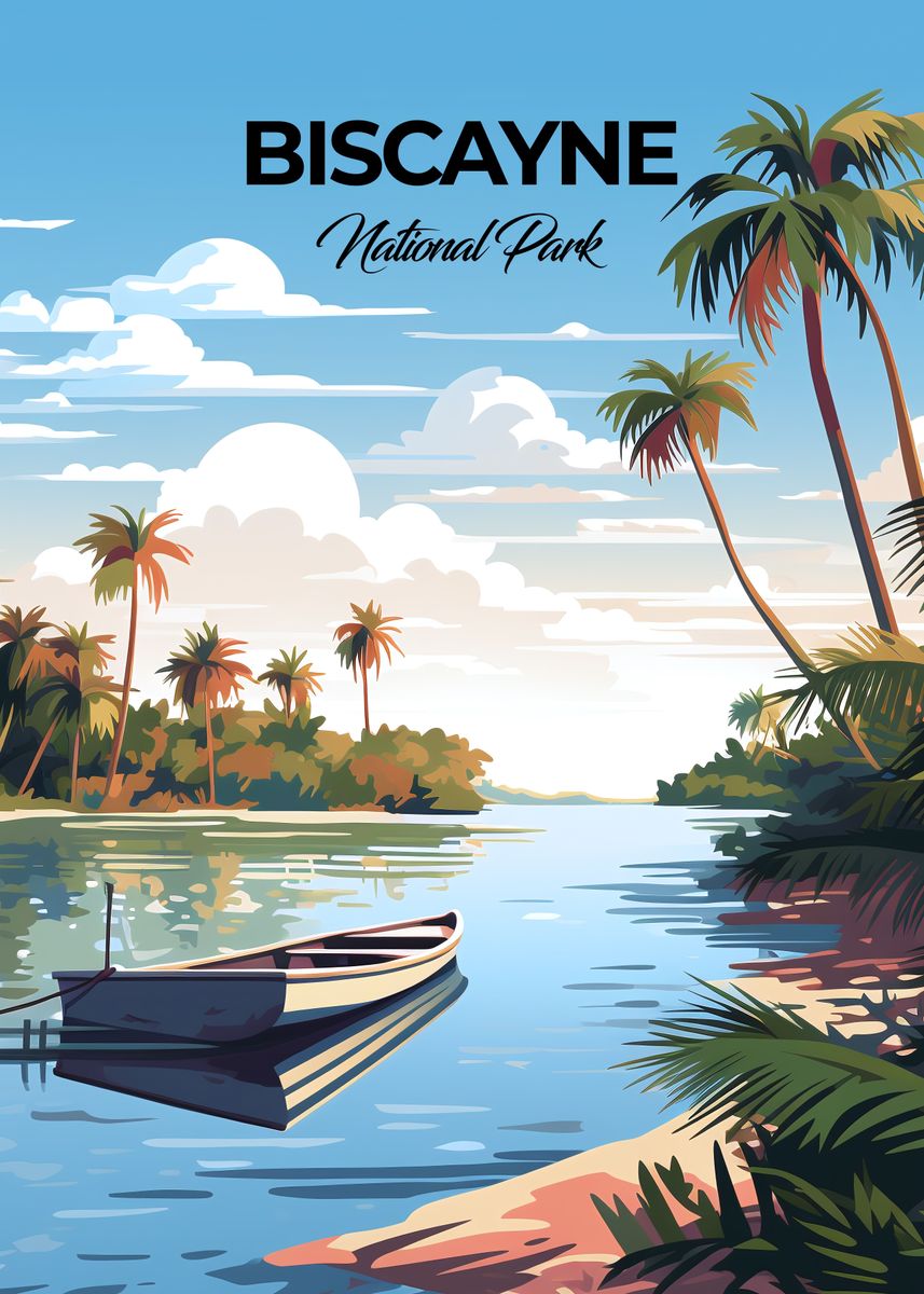 'Biscayne National Park' Poster, picture, metal print, paint by ...