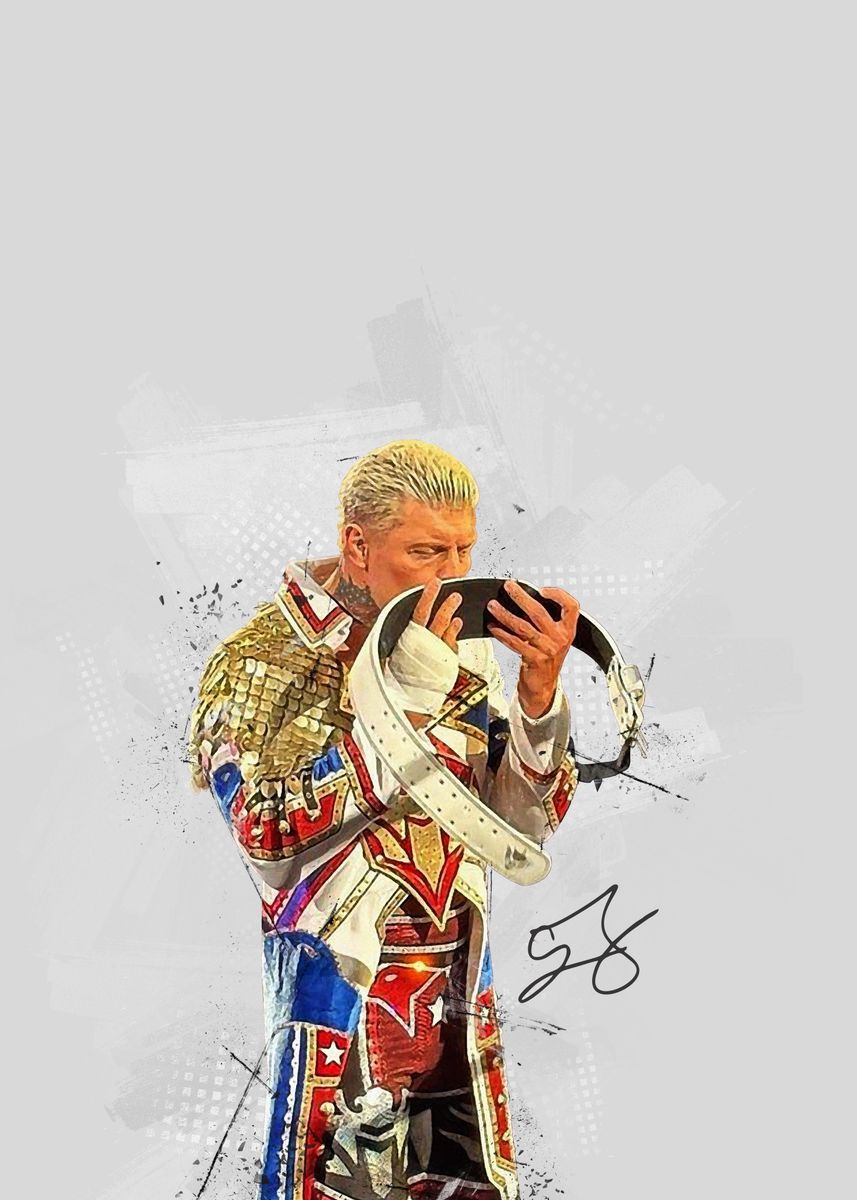 'Cody Rhodes' Poster, picture, metal print, paint by ART Five | Displate