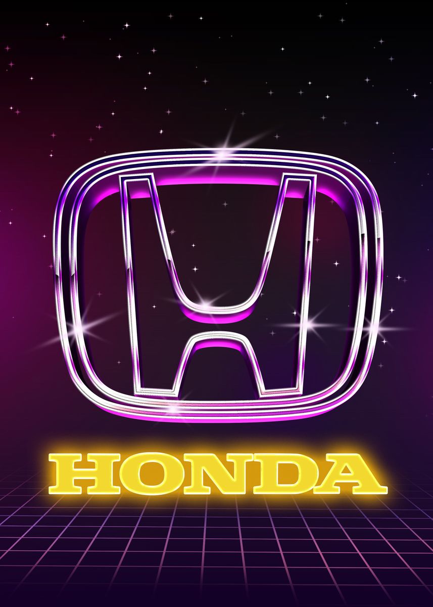'honda retro' Poster, picture, metal print, paint by capture art | Displate