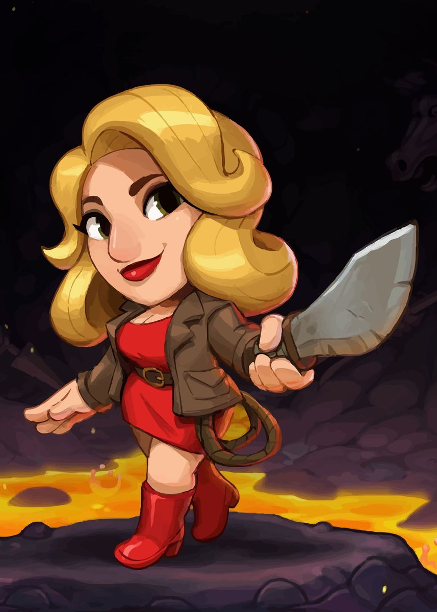 'Spelunky' Poster, picture, metal print, paint by Galaxy Des | Displate