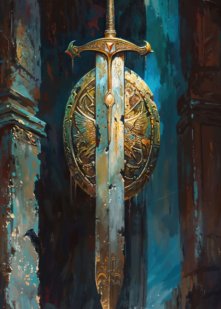 'The Sacred Blade' Poster, picture, metal print, paint by Powerful ...