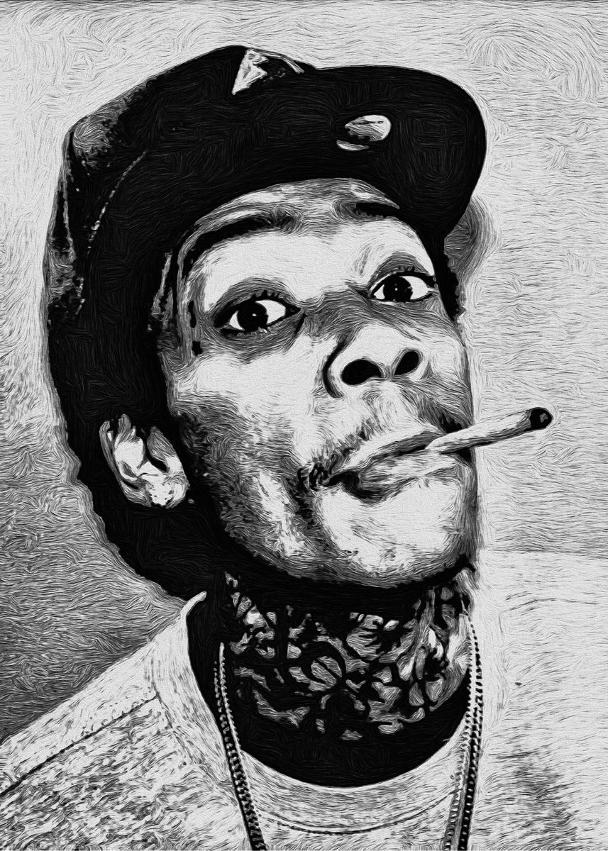 'American rapper drawing' Poster, picture, metal print, paint by ...