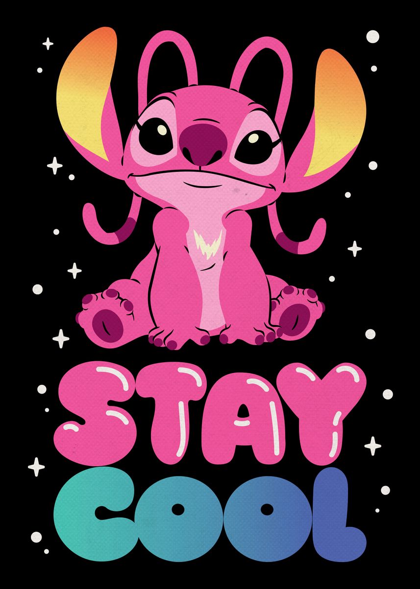 'Angel Stay Cool' Poster, picture, metal print, paint by Disney Stitch ...