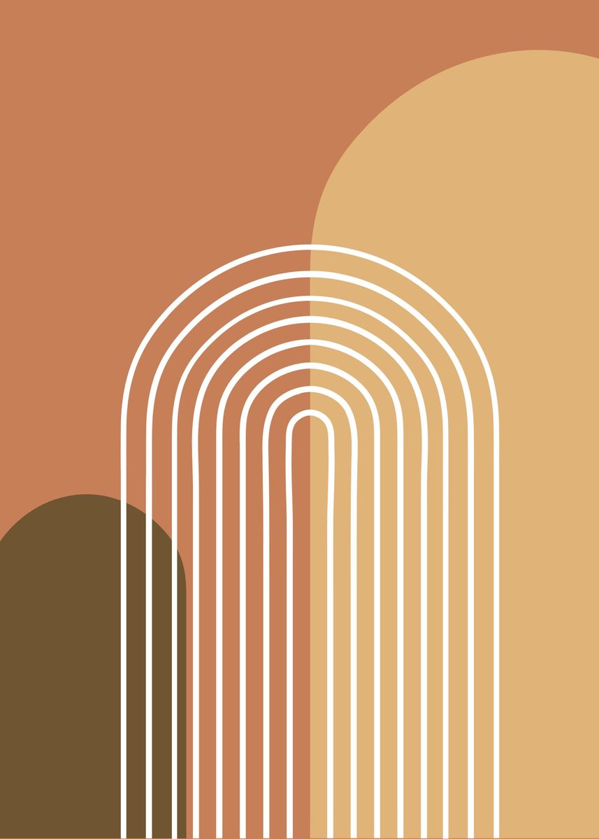 'Boho Shape' Poster, picture, metal print, paint by YURE 27 | Displate