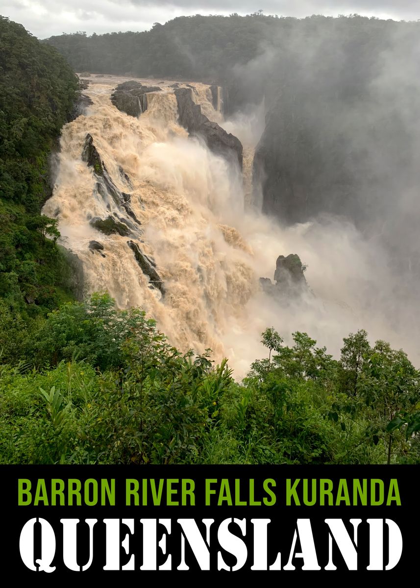 'Barron River Falls Kuranda' Poster, picture, metal print, paint by ...
