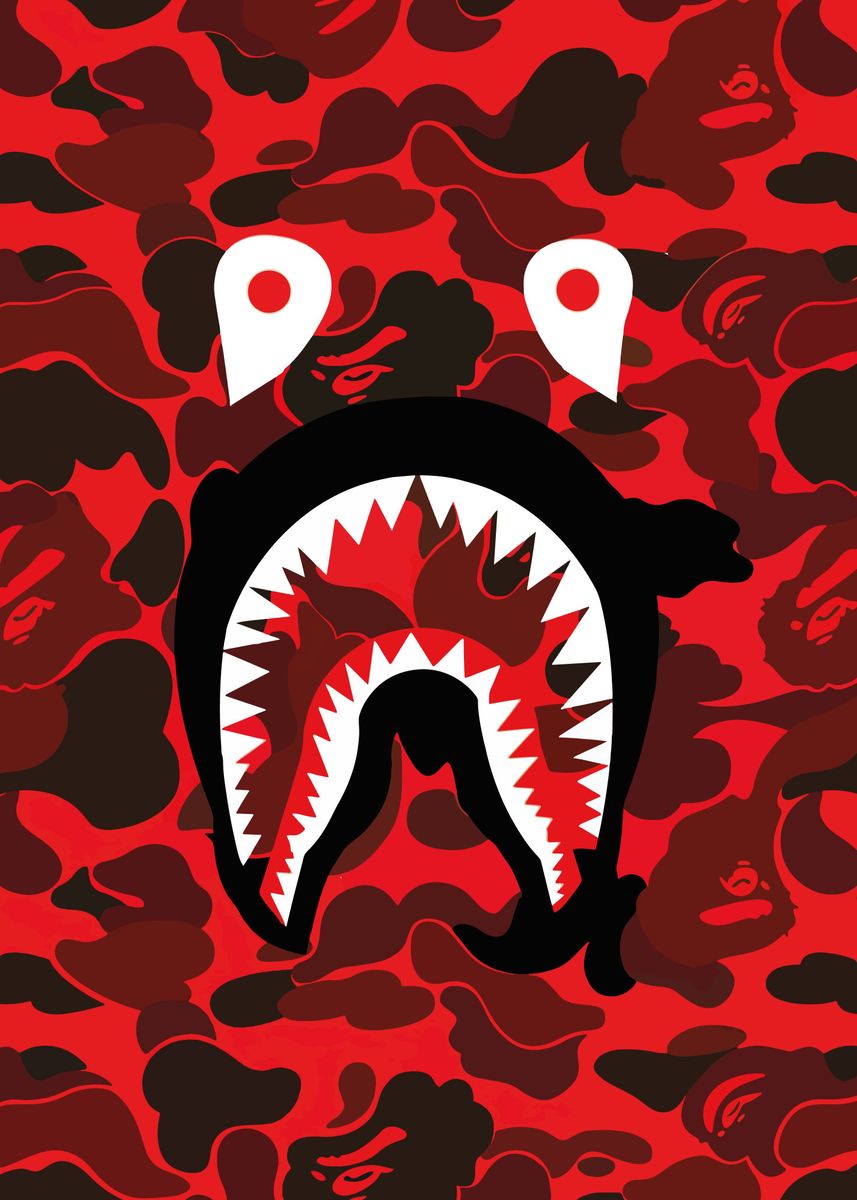'Bape' Poster, picture, metal print, paint by Adney | Displate