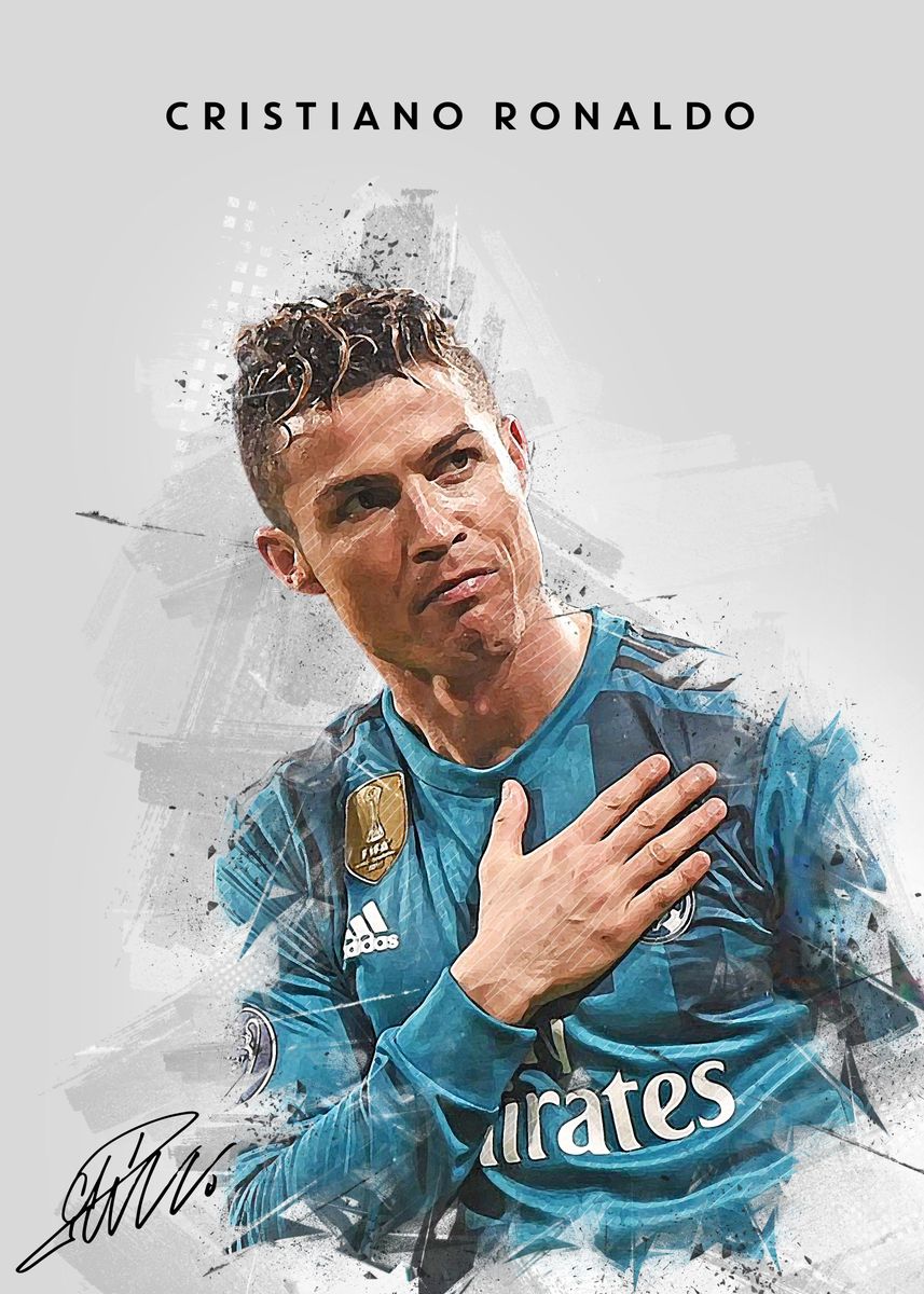 'Cristiano Ronaldo' Poster, picture, metal print, paint by Brian John ...