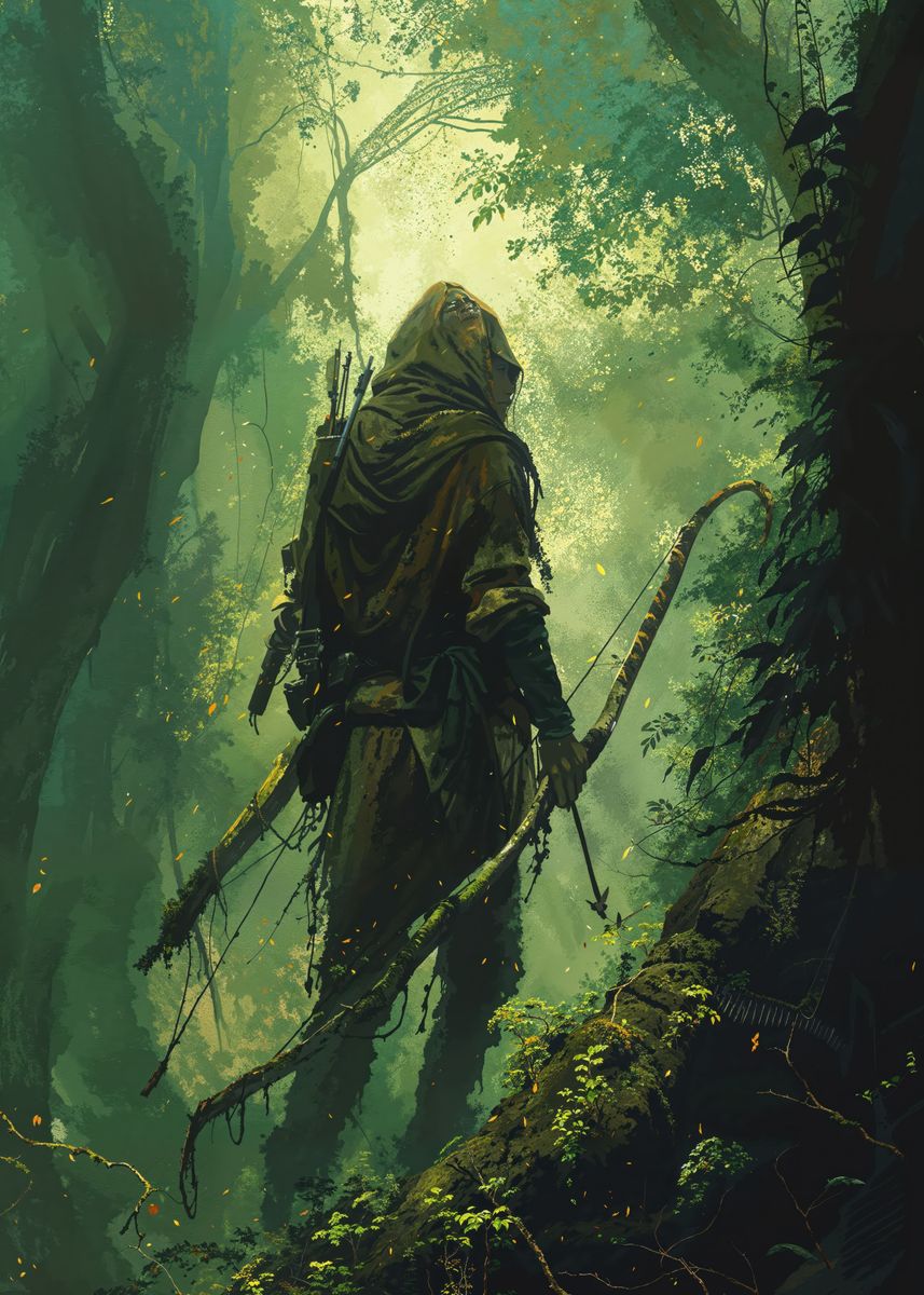 'Forest Archer' Poster, picture, metal print, paint by Powerful Words ...