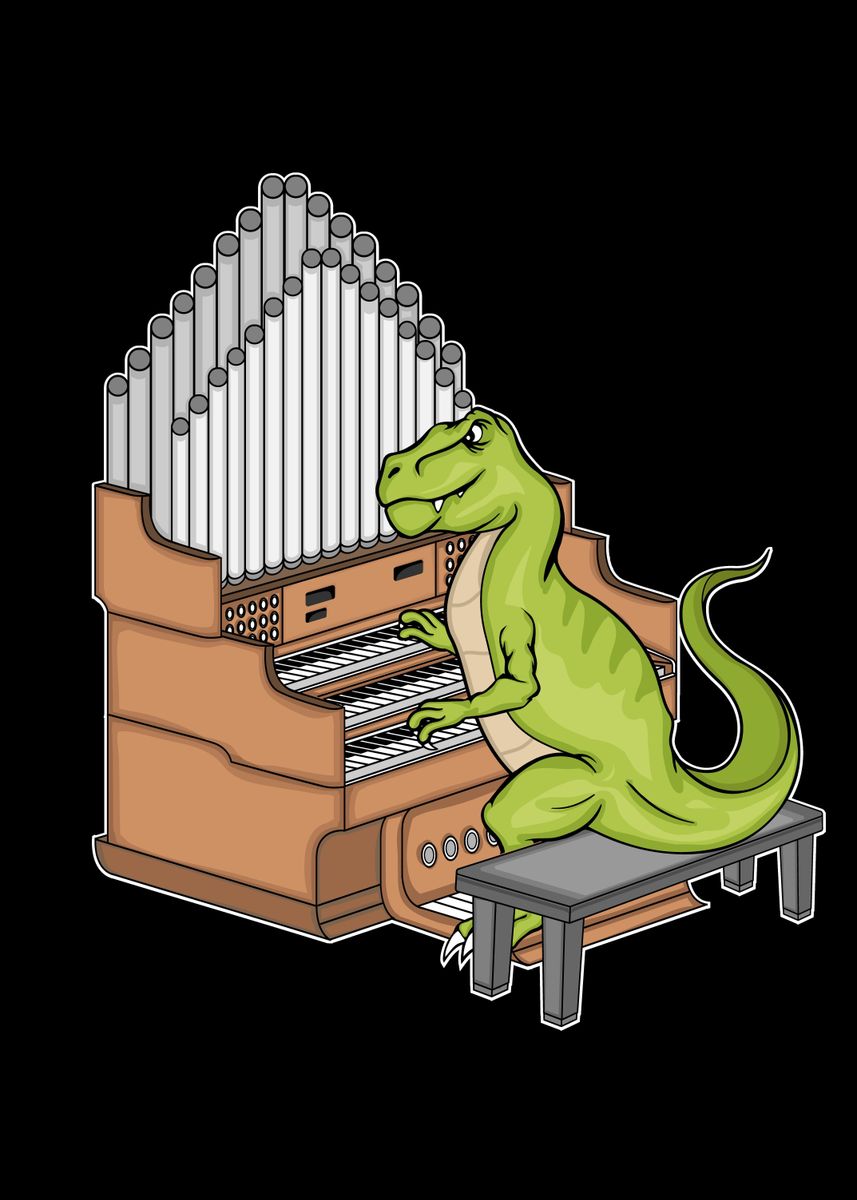 'Pipe Organ Player Gift Men' Poster, picture, metal print, paint by ...