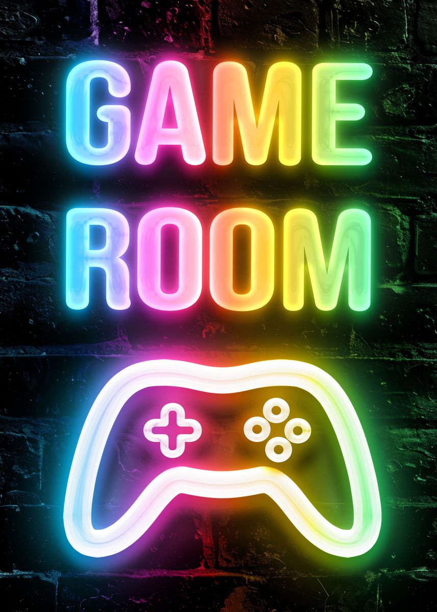 'Game room' Poster, picture, metal print, paint by Kitty Kit | Displate
