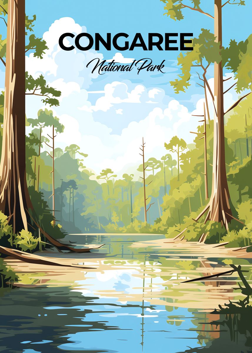 'Congaree National Park' Poster, picture, metal print, paint by ...