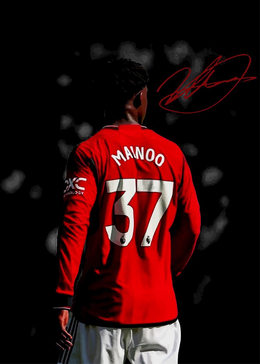 'Kobbie Mainoo' Poster, picture, metal print, paint by Blue Army | Displate