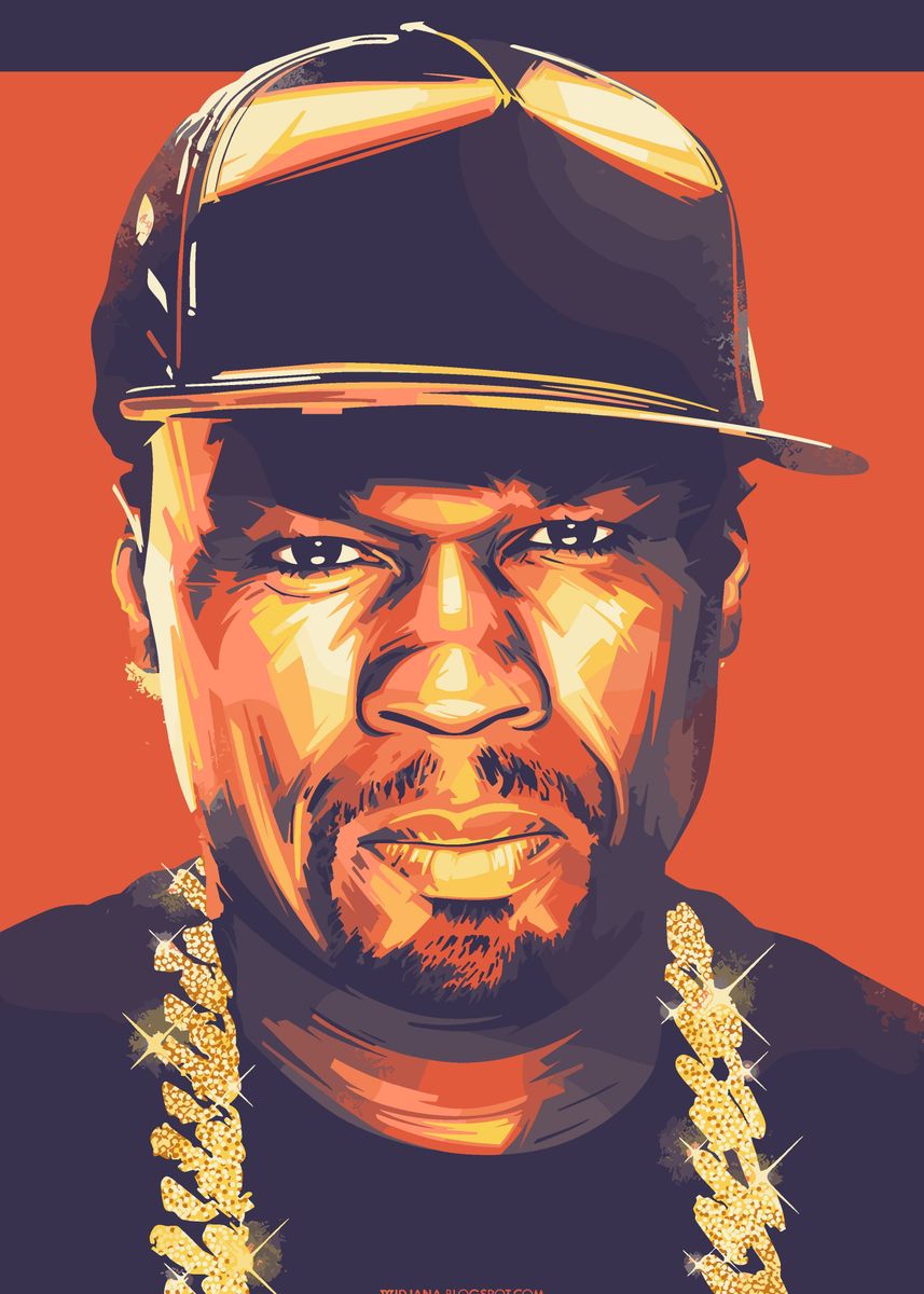 '50 cent' Poster, picture, metal print, paint by VisionPrint | Displate