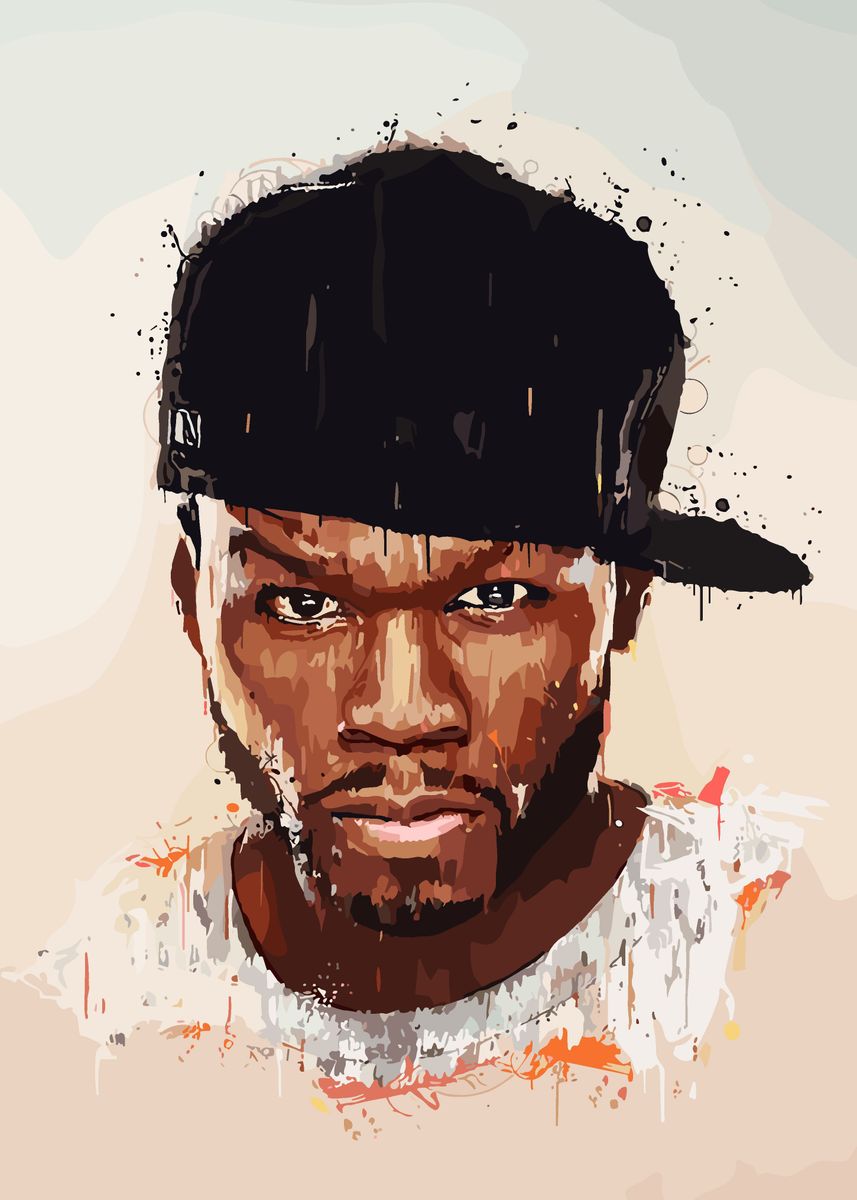 '50 cent' Poster, picture, metal print, paint by VisionPrint | Displate