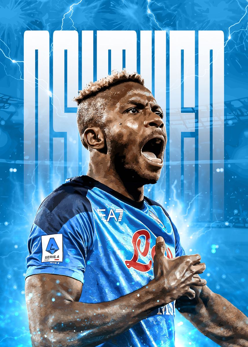 'Victor Osimhen' Poster, picture, metal print, paint by Nocturnal Arts ...