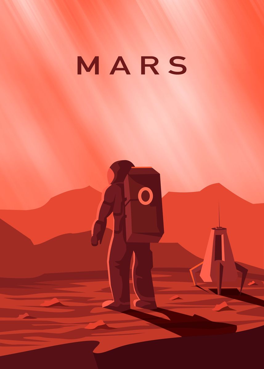 'mars' Poster, picture, metal print, paint by luigi diamanti | Displate
