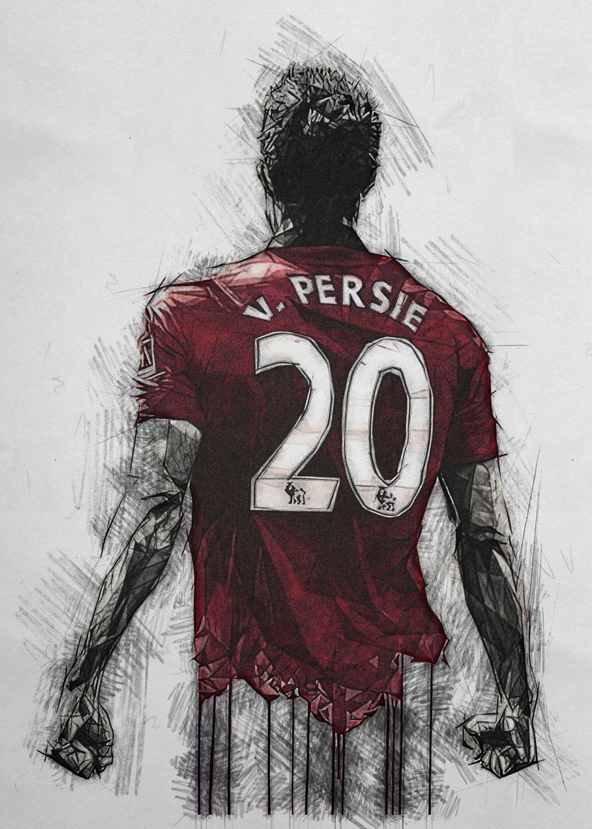 'Robin Van Persie' Poster, picture, metal print, paint by Salvatore ...