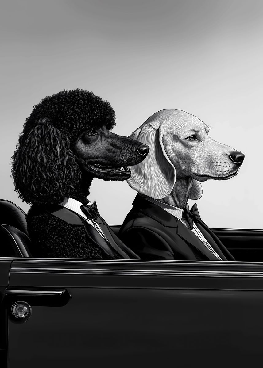'Pulp Fiction Dogs' Poster, picture, metal print, paint by Echelon IMG ...