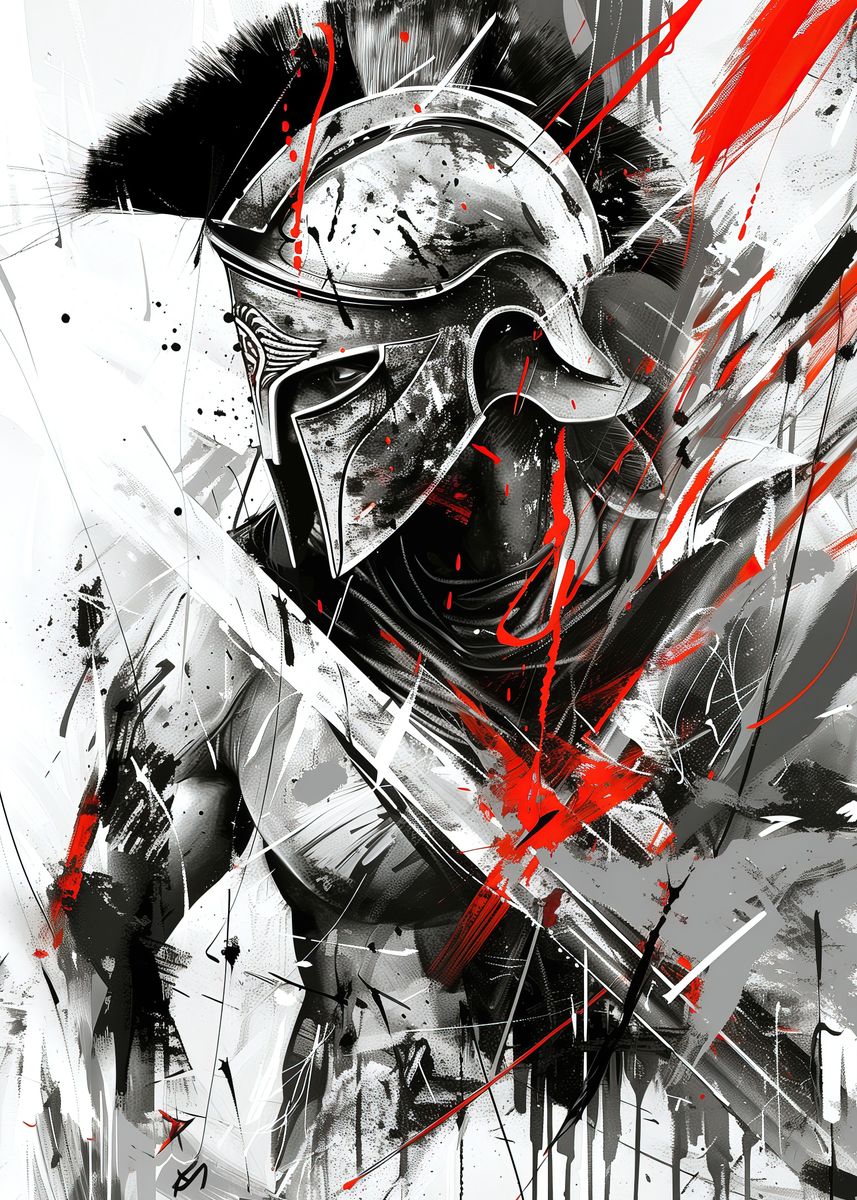 'Greek Spartan Warrior' Poster, picture, metal print, paint by Ben ...