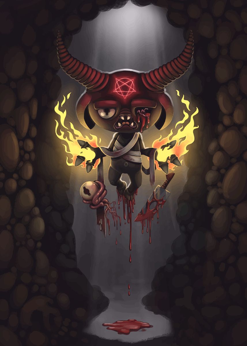 'the binding of isaac' Poster, picture, metal print, paint by ...