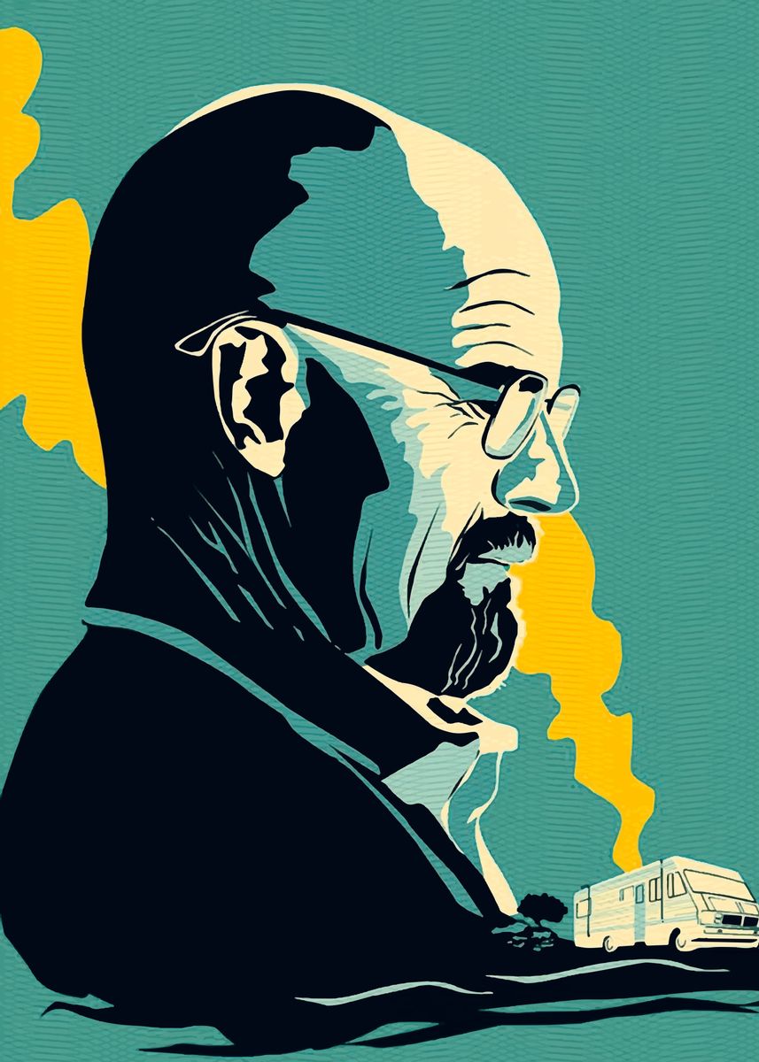 'Heisenberg Breaking Bad' Poster, picture, metal print, paint by albran ...