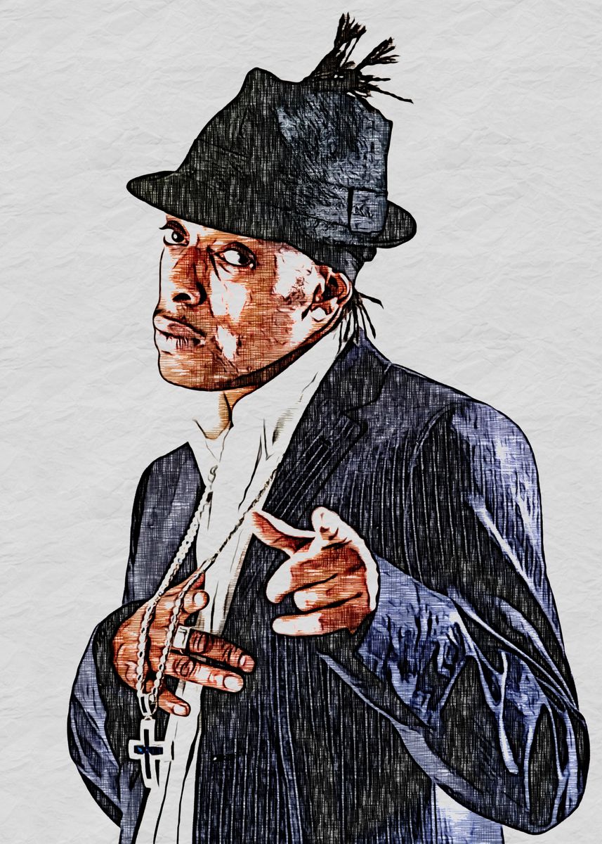 'Coolio drawing' Poster, picture, metal print, paint by supergaff ...