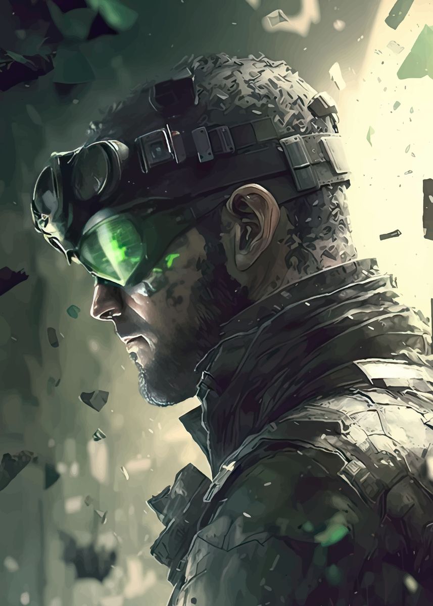 'sniper splintercell' Poster, picture, metal print, paint by ...