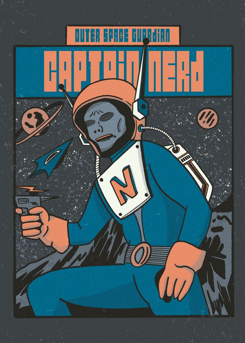'Captain Nerd' Poster, picture, metal print, paint by nofa aji zatmiko ...