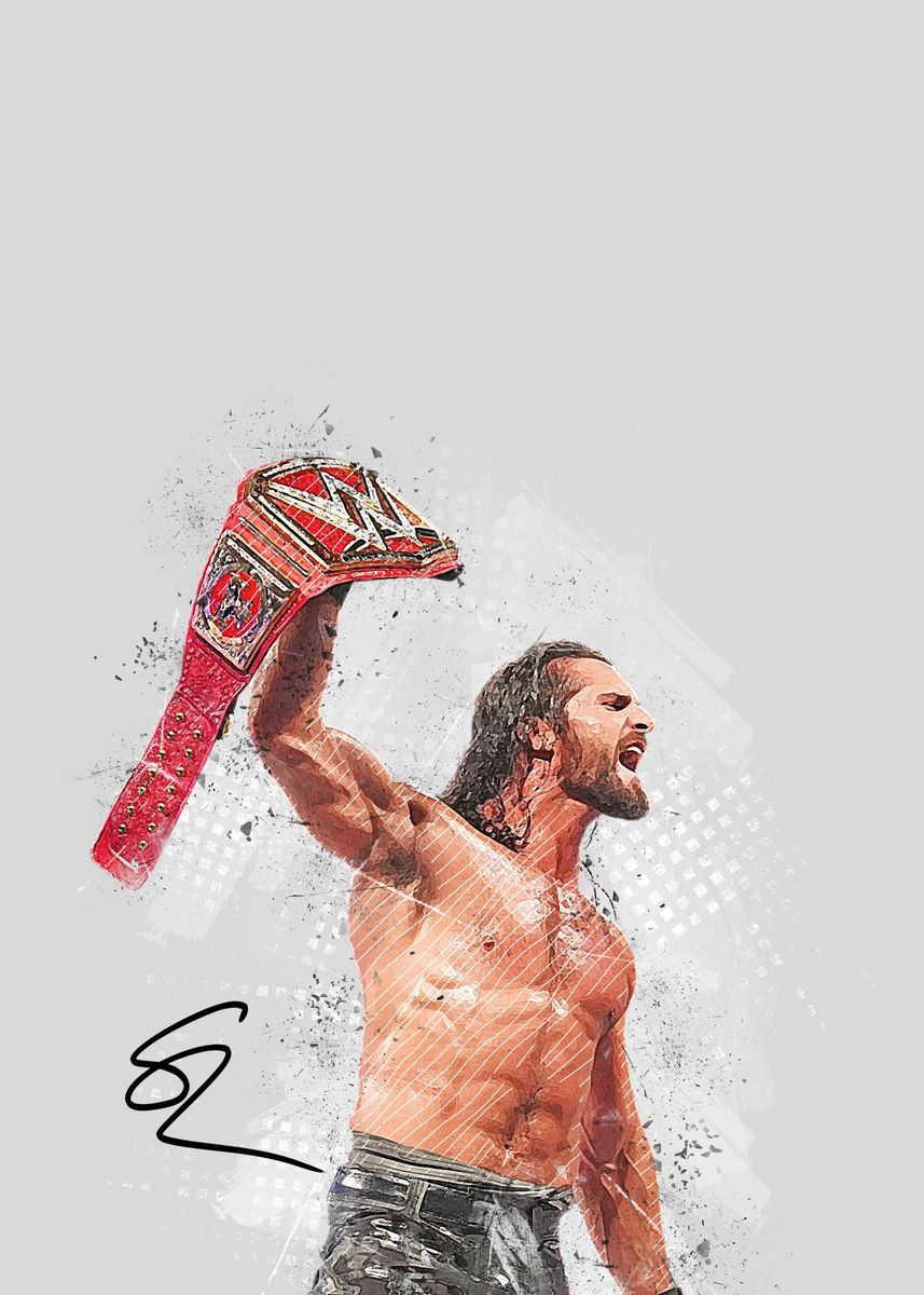'Seth Rollins' Poster, picture, metal print, paint by ART Five | Displate