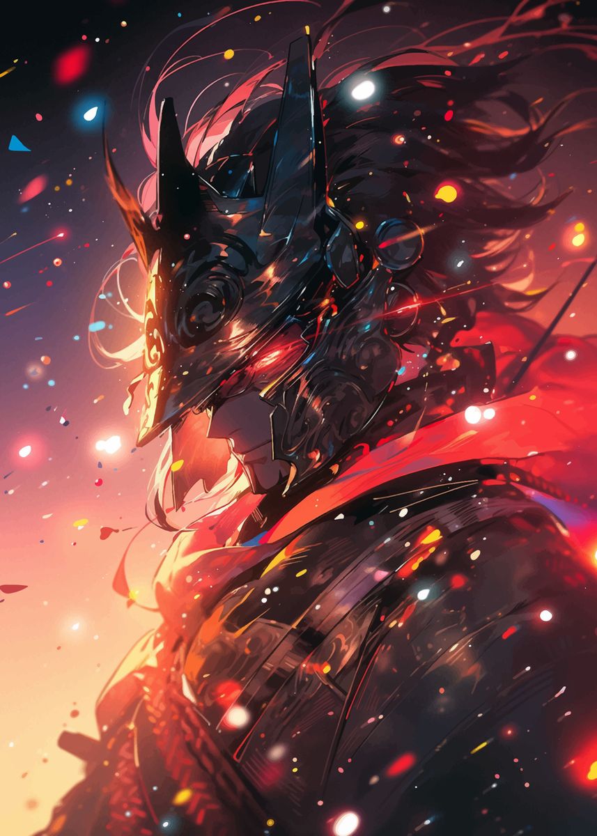 'Crimson Oni Blade' Poster, picture, metal print, paint by Space Art ...