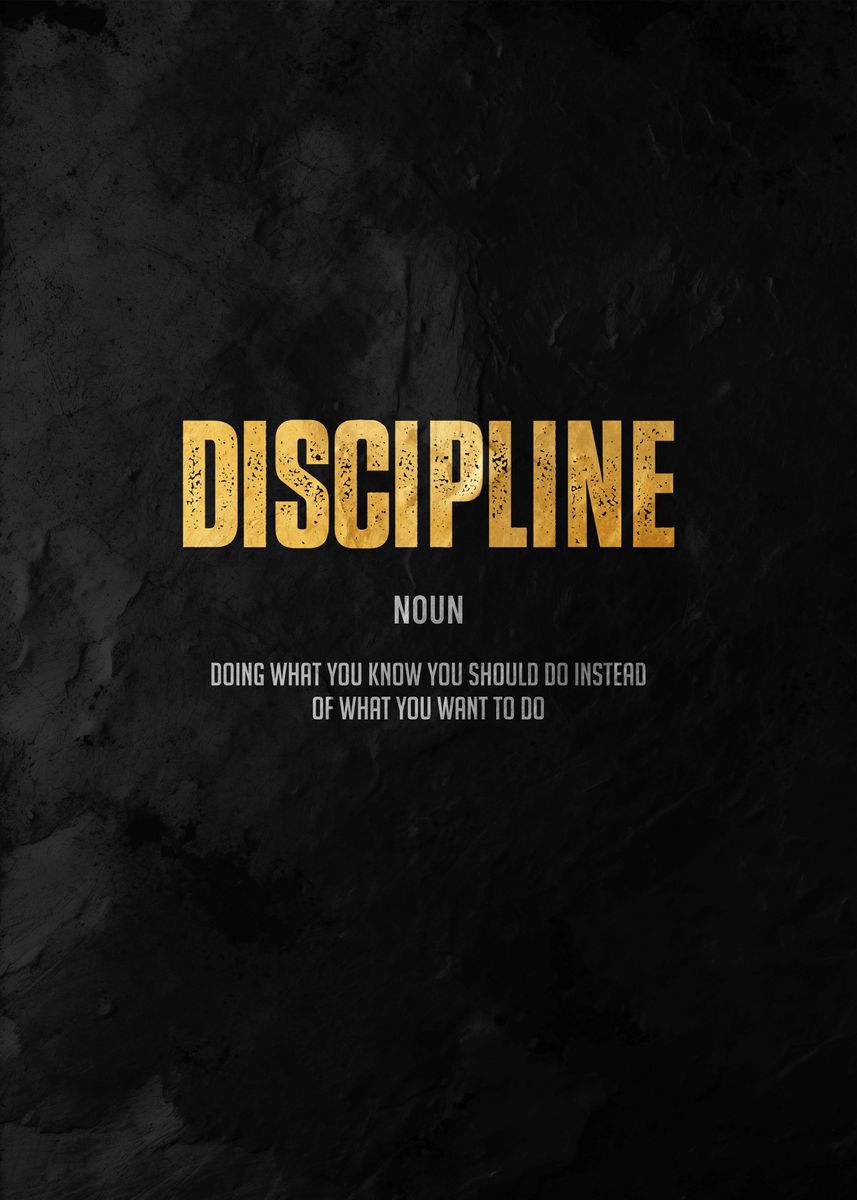 'discipline ' Poster, picture, metal print, paint by Lowpoly Posters ...