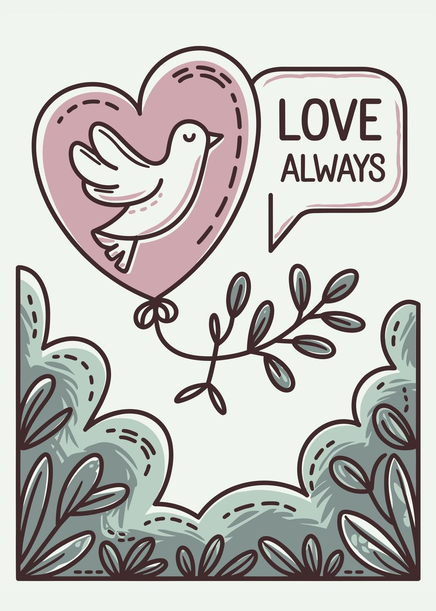 'Doves of Kindness' Poster, picture, metal print, paint by 21 MXM ...