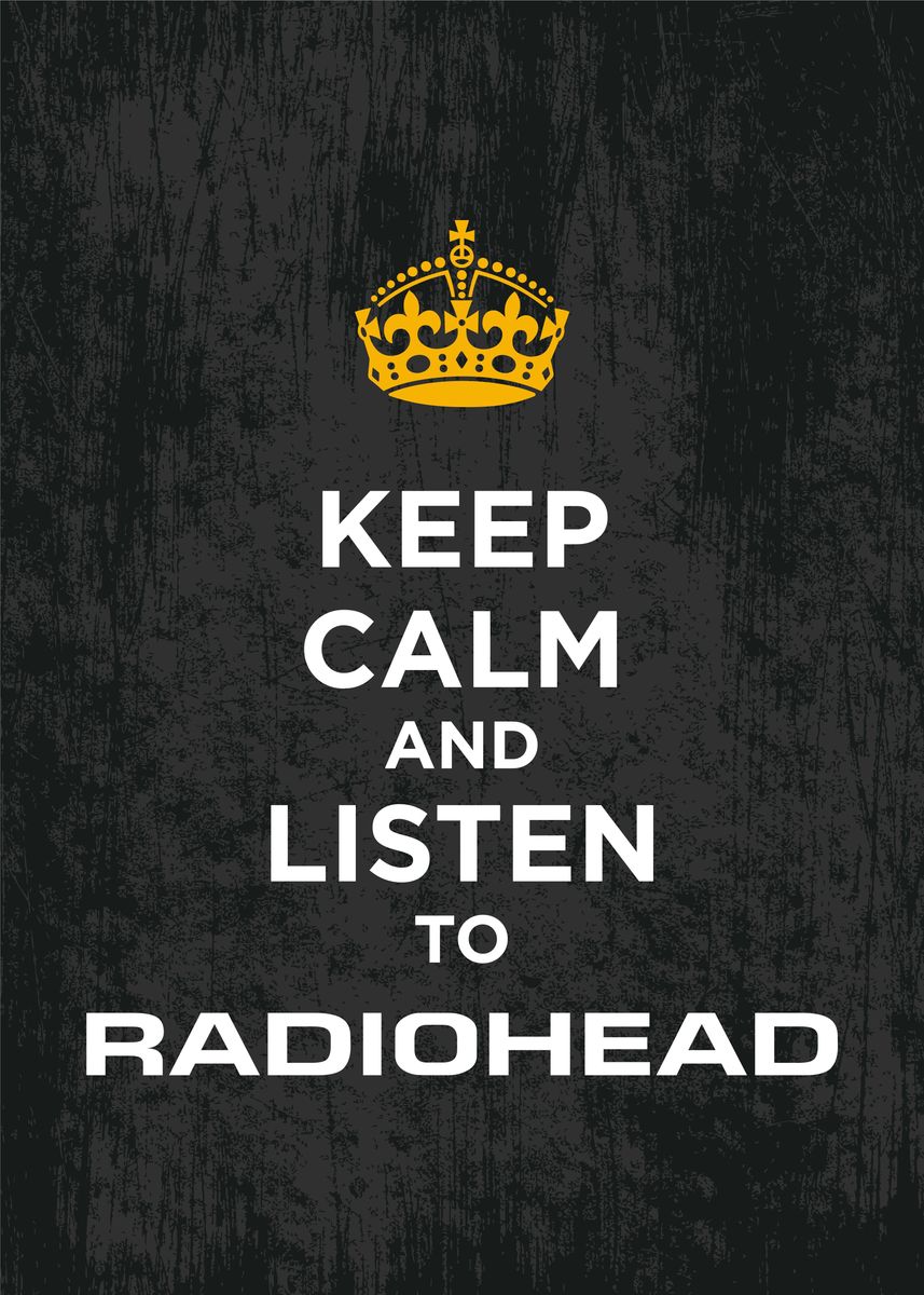 'keep calm and listen radio' Poster, picture, metal print, paint by ...