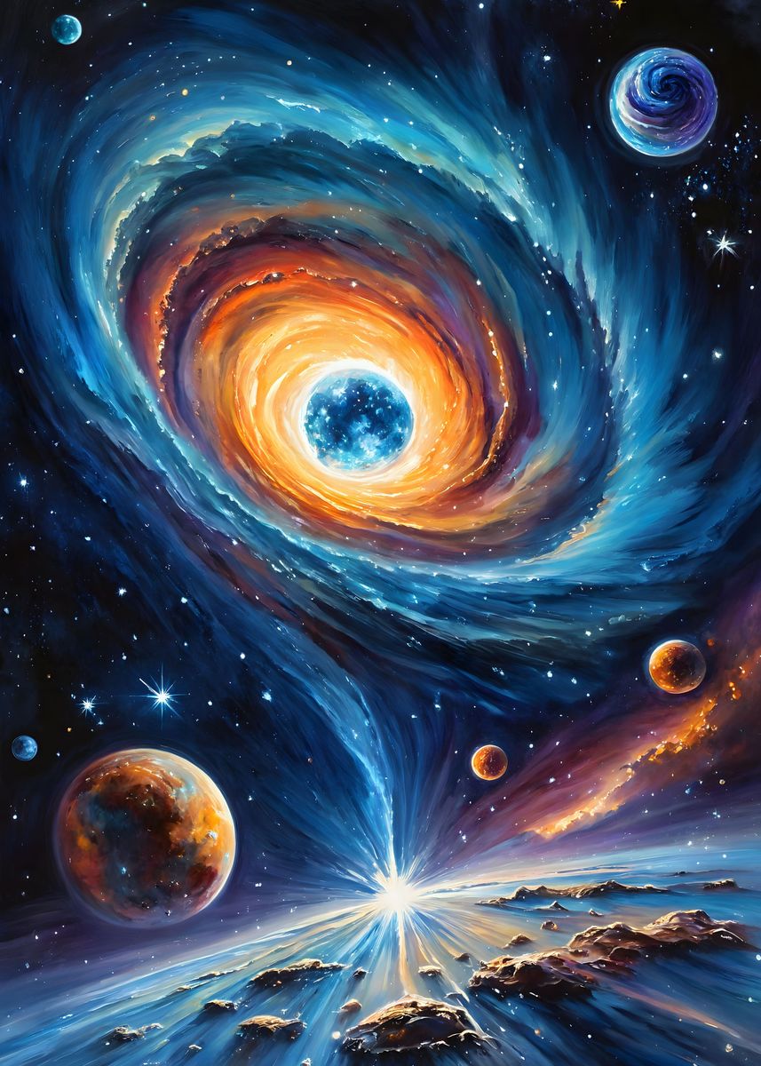 'Neutron Star Oil Painting' Poster, picture, metal print, paint by ...