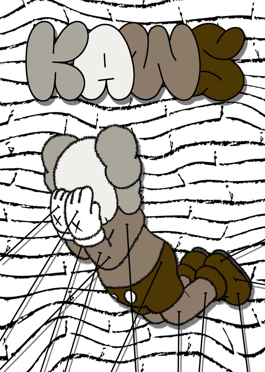 'flyingkaws' Poster, picture, metal print, paint by Rah Pul | Displate