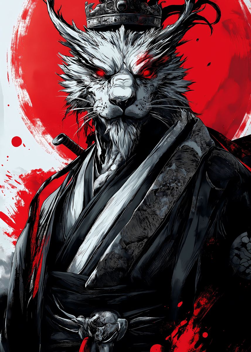 'Samurai Beast' Poster, picture, metal print, paint by Joshua T Wall ...