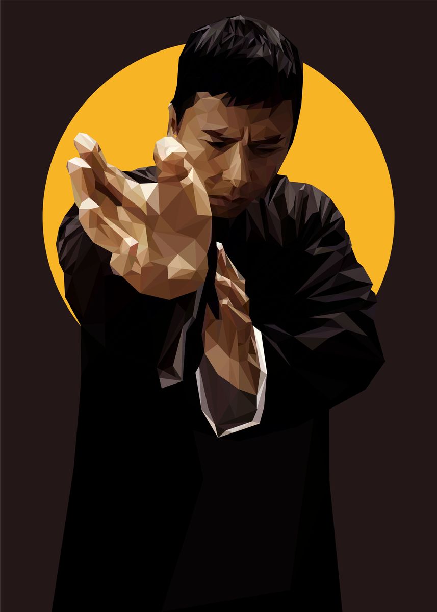 'ip man ' Poster, picture, metal print, paint by Lowpoly Posters | Displate