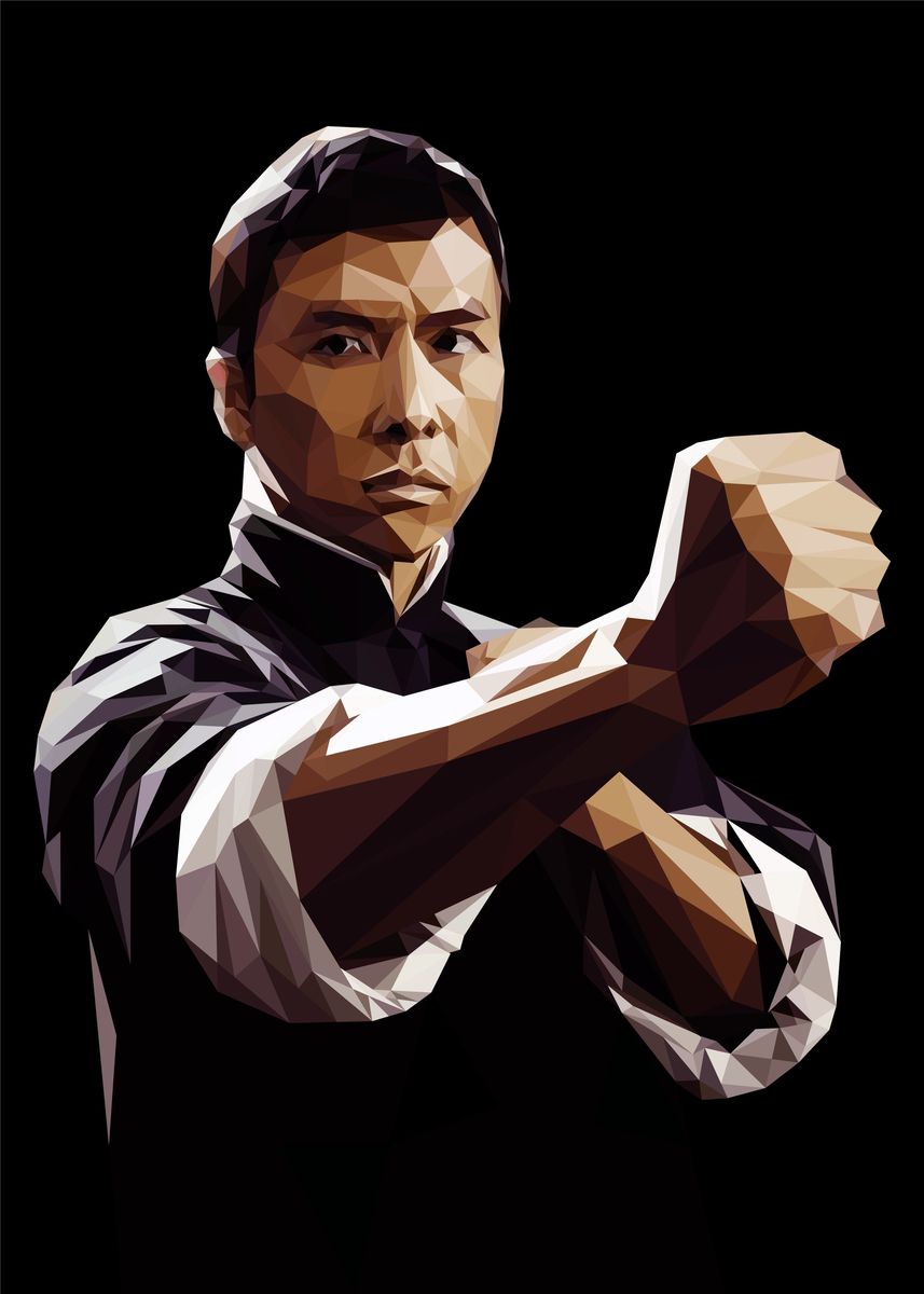'ip man' Poster, picture, metal print, paint by Lowpoly Posters | Displate