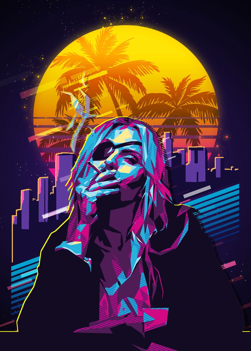 'elle driver kill bill' Poster, picture, metal print, paint by Lowpoly ...