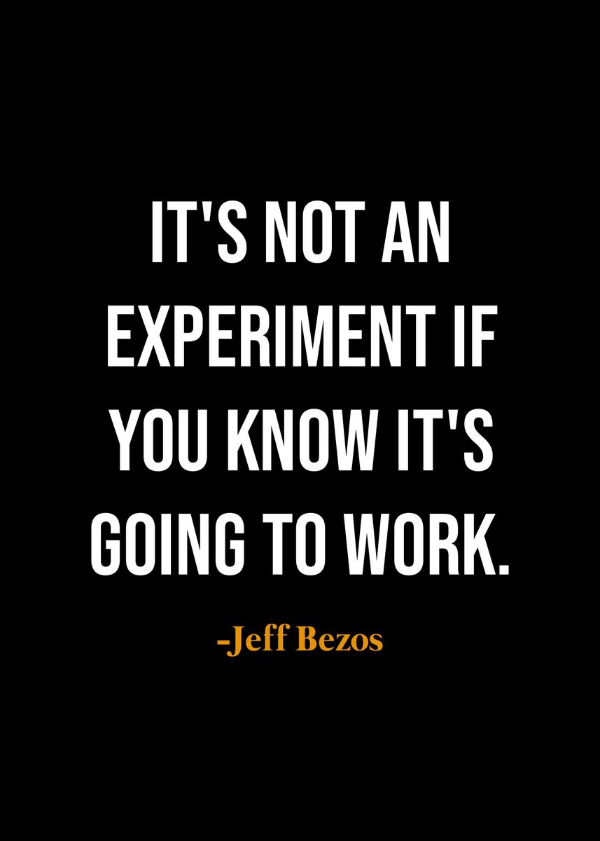 'Jeff Bezos quotes ' Poster, picture, metal print, paint by THREE SIXTY ...