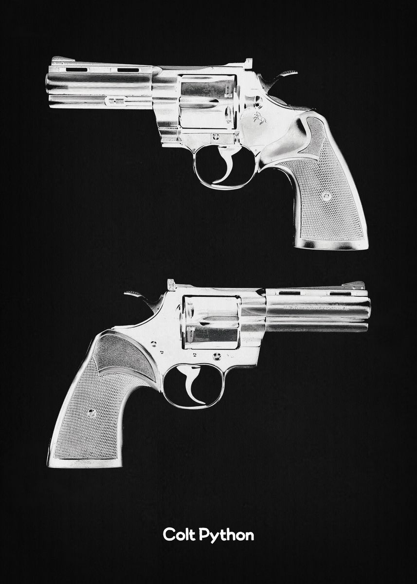 'Colt Python' Poster, picture, metal print, paint by Blueprint Expert ...