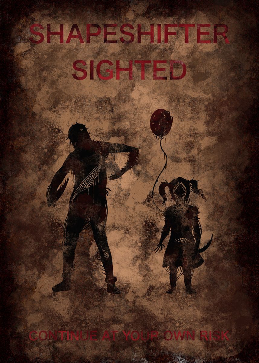'SHAPESHIFTER SIGHTED SIGN' Poster, picture, metal print, paint by Omar ...
